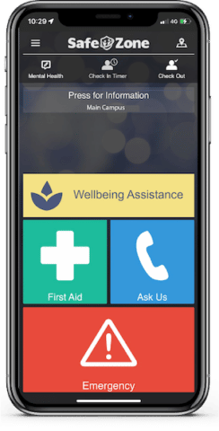 Checking in - Safezone App